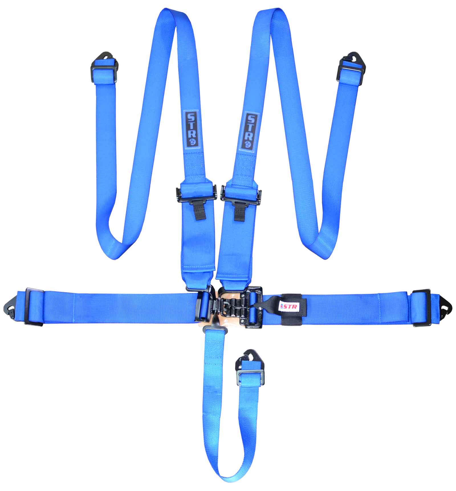 STR 5-Point 3" to 2" NASCAR Latch | Race Harness | Blue