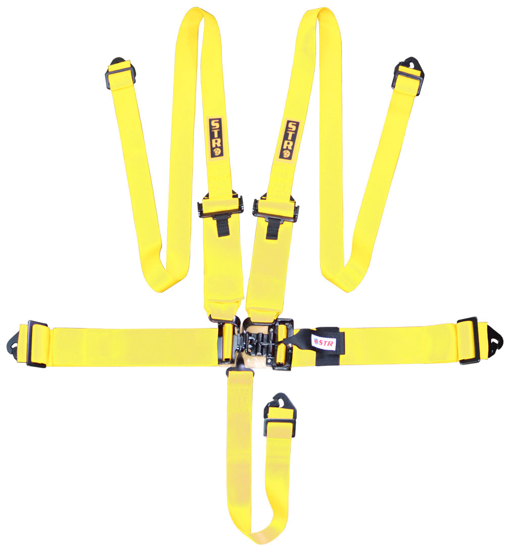 STR 5-Point 3" to 2" NASCAR Latch | Race Harness | Yellow