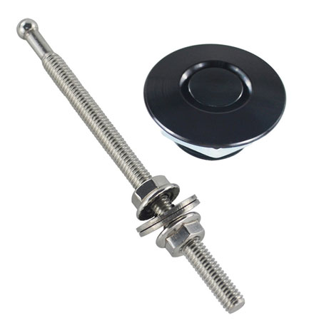 Quick Latch Mini Latch Fastener 1.25" diam x 100mm stud | Black, Bil