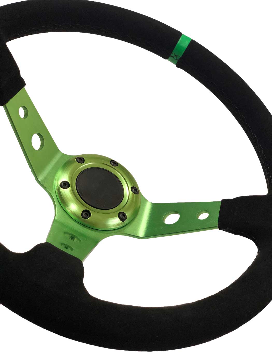 13" Deep Dish Steering Wheels Green