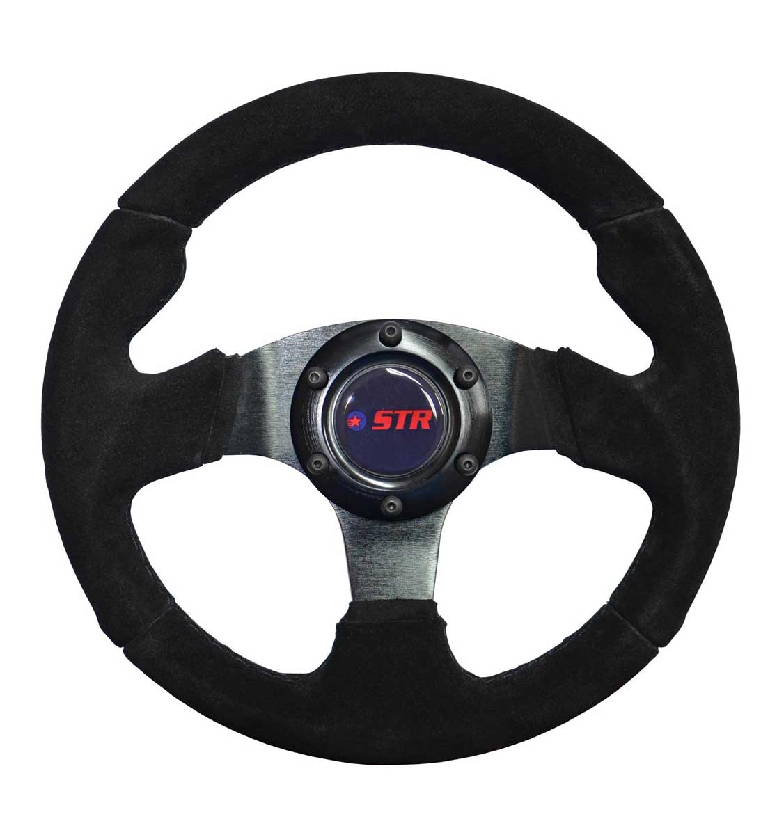 10.5" 350mm Suede Black Flat PRO Style Steering Wheel