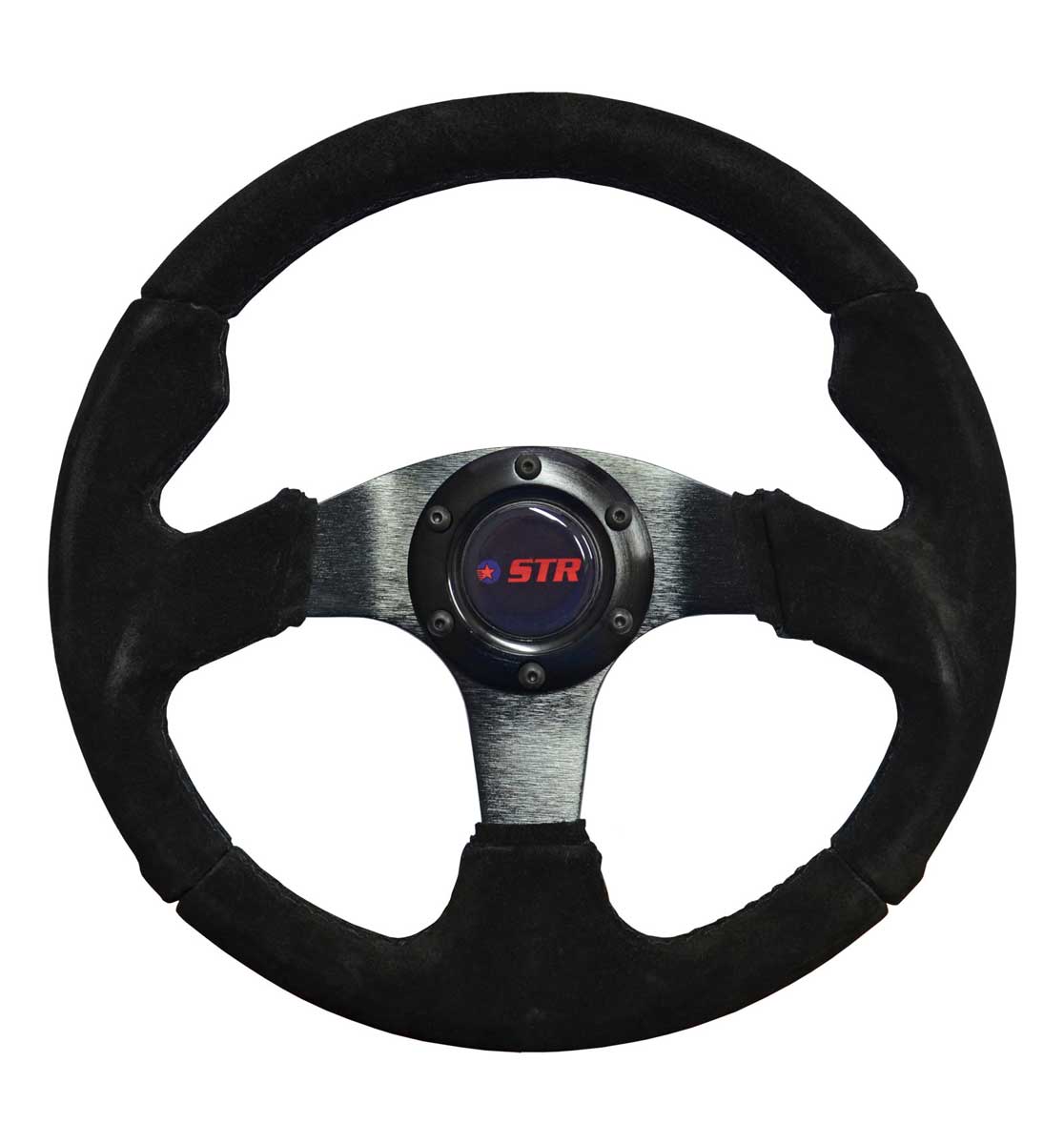 12" 300mm Suede Black Flat PRO Style Steering Wheels