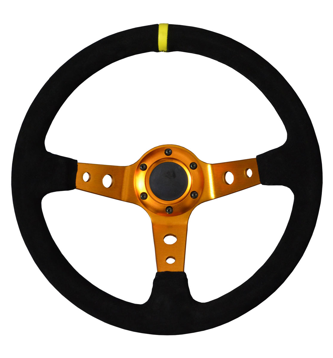13" Deep Dish Steering Wheels Gold
